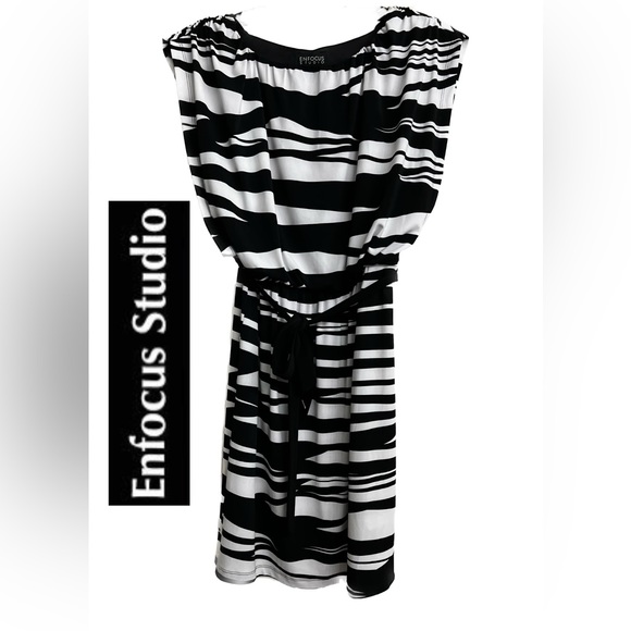 Enfocus Studio | Dresses | Enfocus Studio Black And White Dress | Poshmark